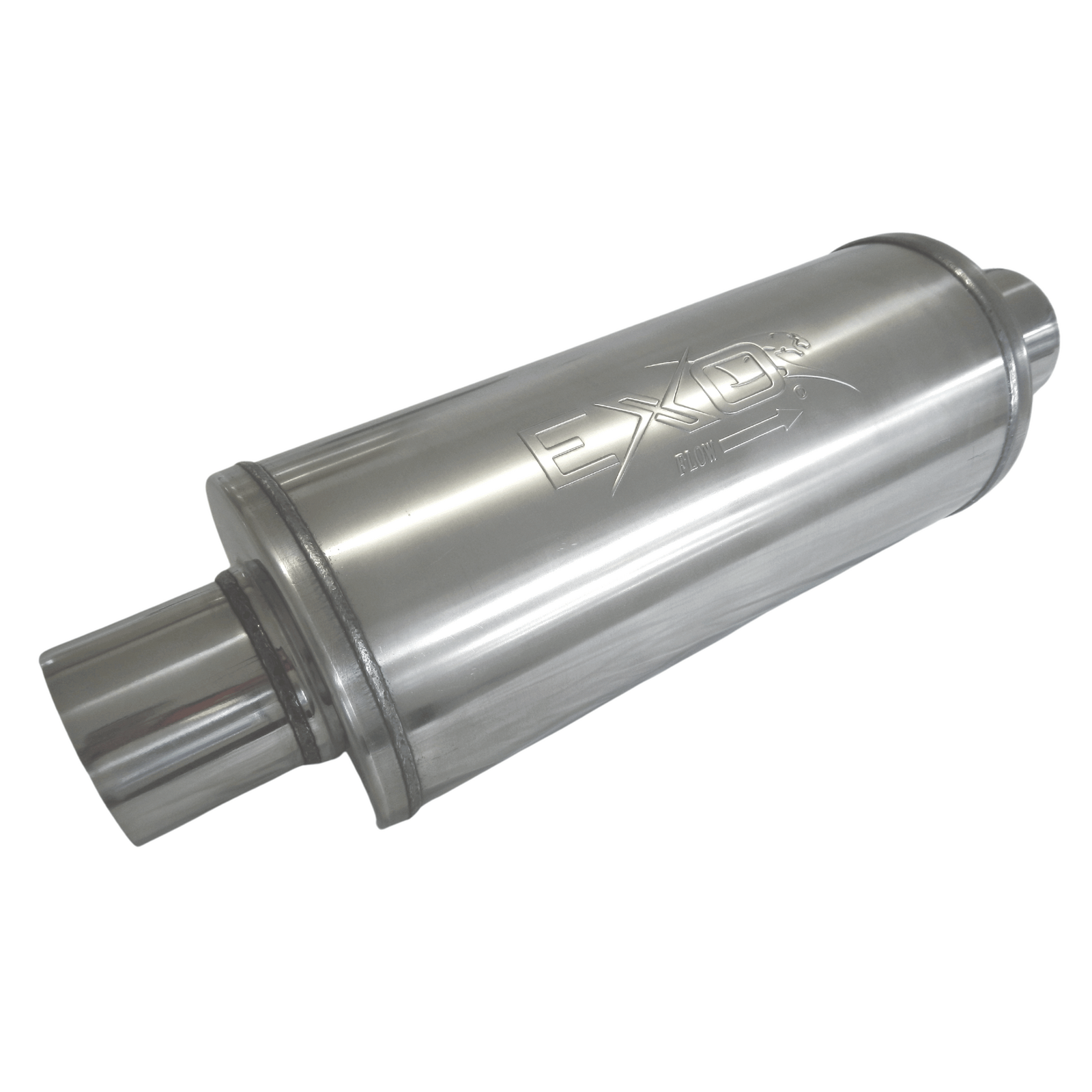 4" Race Performance Muffler Car Exhausts Stainless Steel Round Body ...